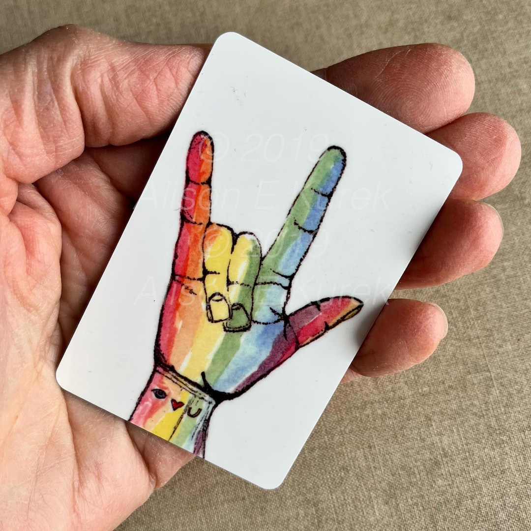 I Love You American Sign Language Magnet ASL I Love You Hand ...