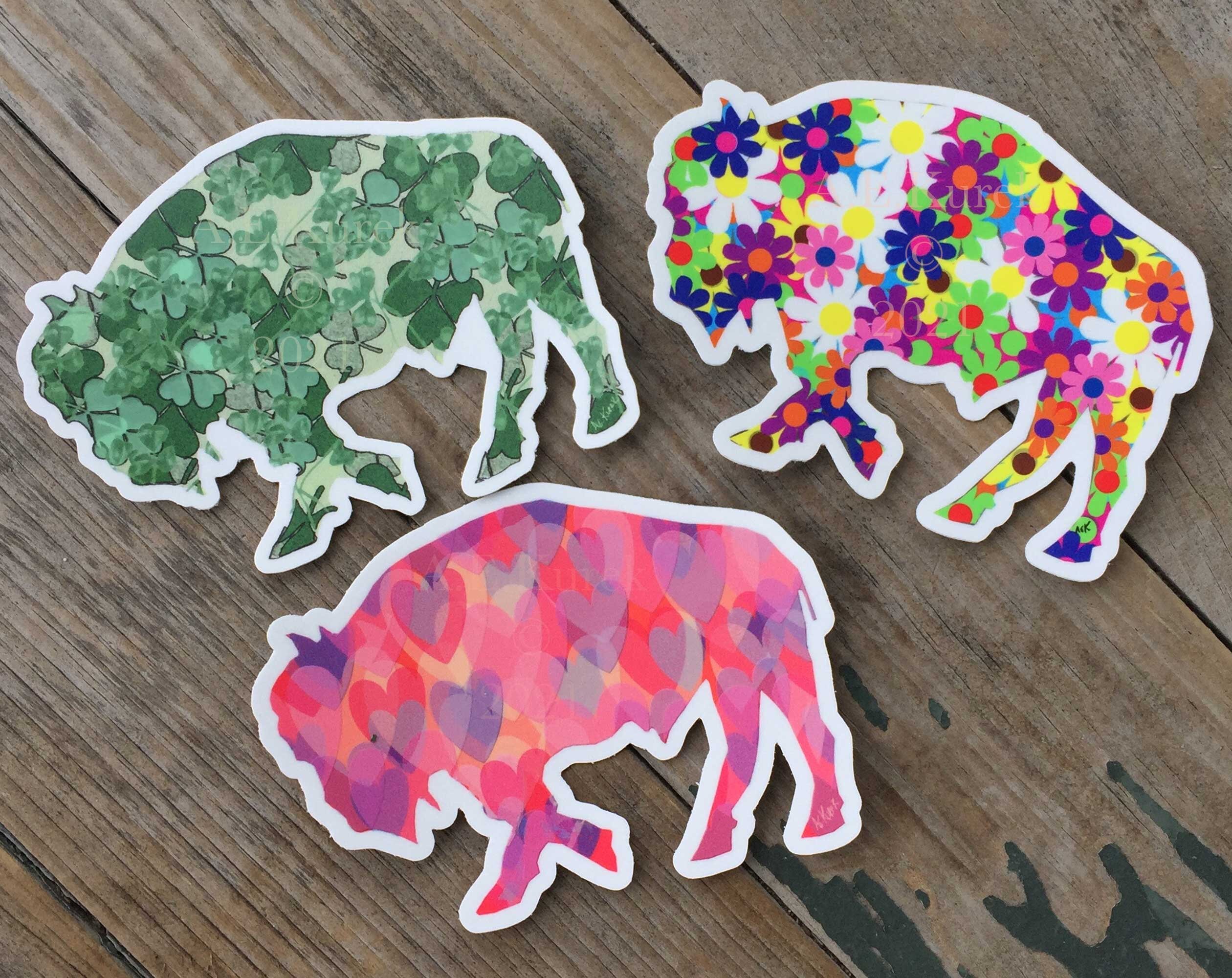 Buffalo Stickers Buffalo Vinyl Sticker Set SET of 3 | Etsy