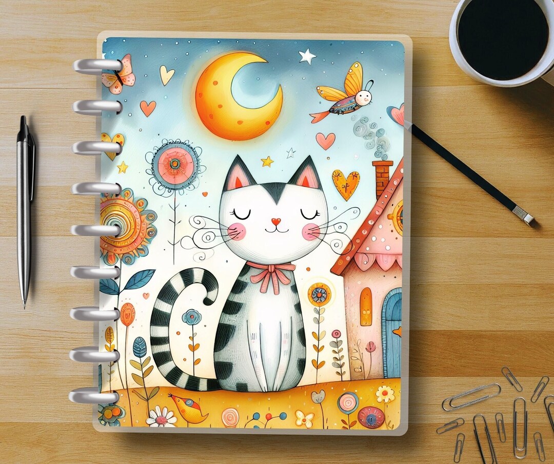 Whimsical Kittens #1 - Happy Planner Cover - Classic & Mini Size ...