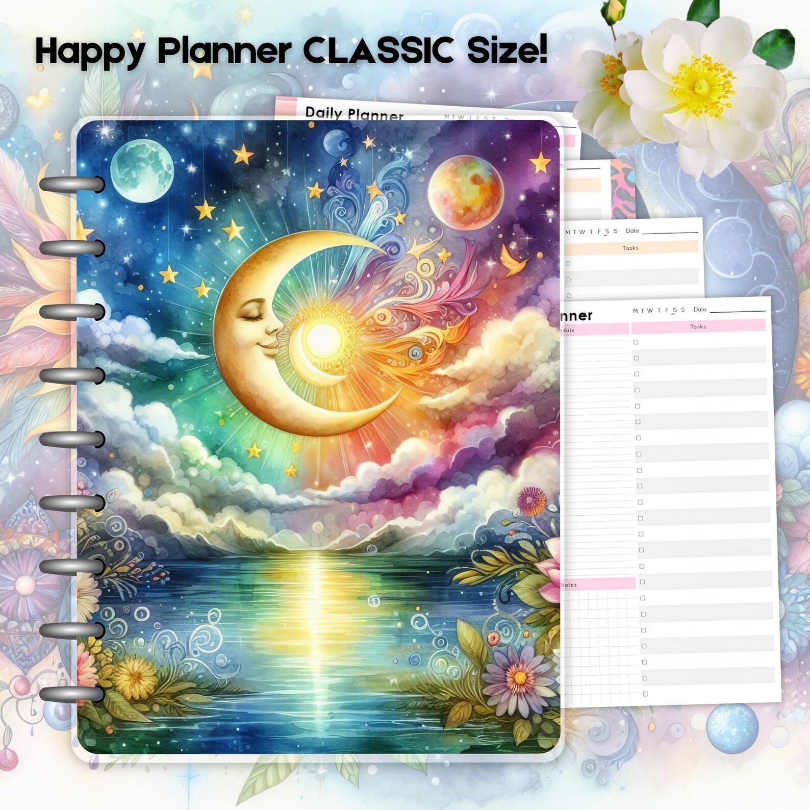 Celestial Landscape #6 - Happy Planner Custom Laminated Cover - Classic ...
