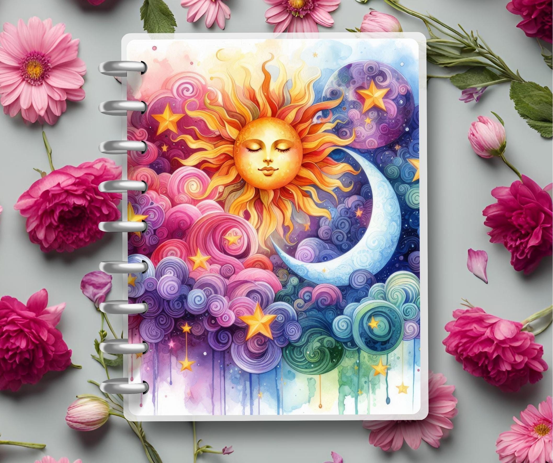 Celestial Landscape #4 - Happy Planner Custom Laminated Cover - Classic ...