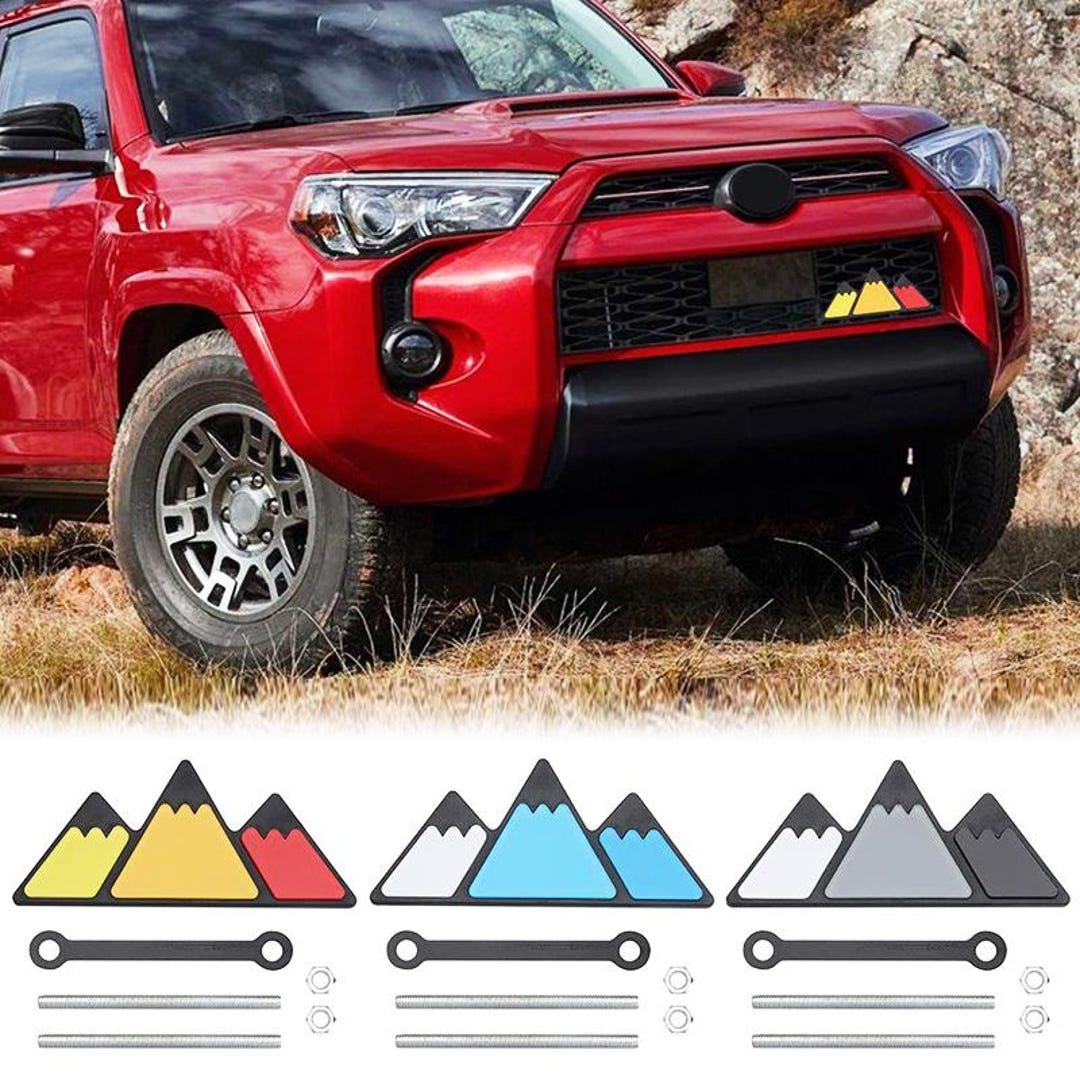 Tri-color Mountains Grille Badge Emblem for Toyota Tacoma, 4runner ...