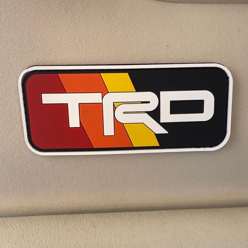 3D PVC Hook and Loop Patches – TRD Emblem Style for Toyota Enthusiasts ...