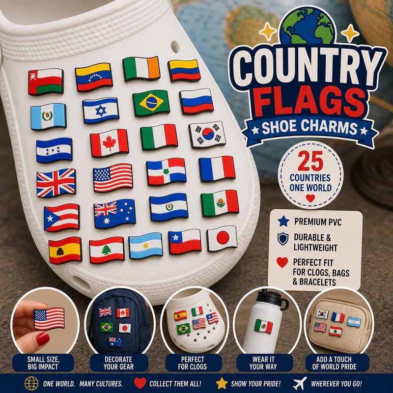 Flag Croc Charms - Etsy