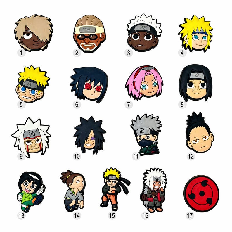 Anime Ninja Shoe Charms – PVC Combat Accessories for Clogs, Bags - Etsy