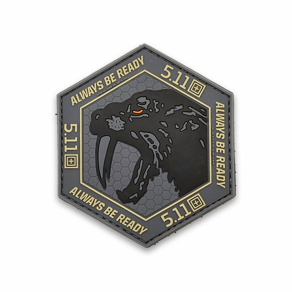3D PVC Hook and Loop Patches – Tactical Saber-toothed Tiger Style ...