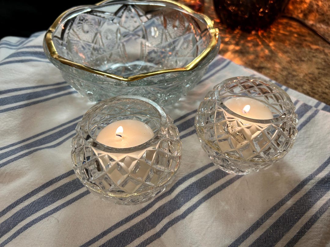Irish Handcrafted Czechoslovakian Crystal Candle Holders Royal Irish ...