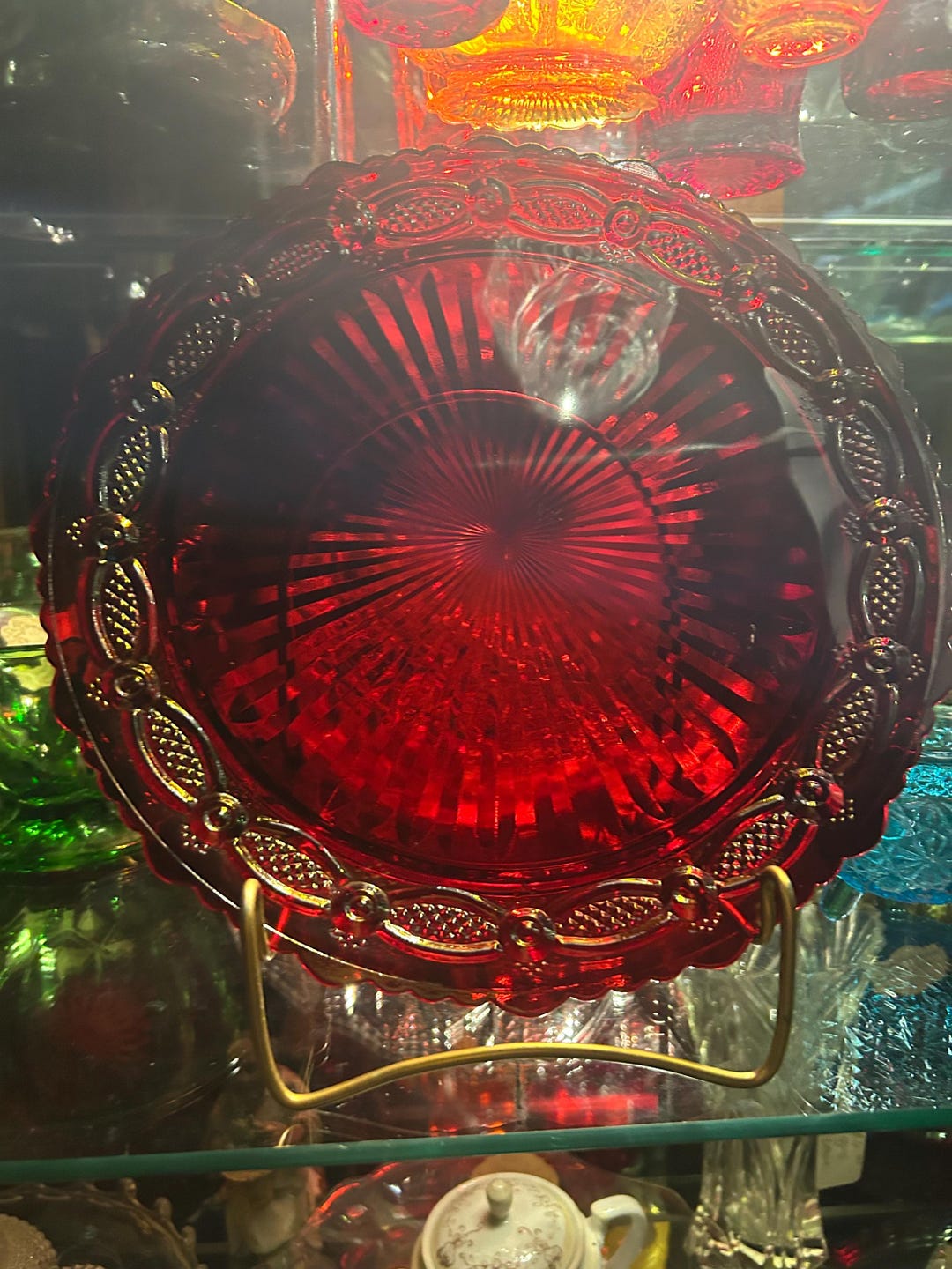 1876 Cape Cod Collection 2 Large Dinner Plates Sold in Set -avon Ruby ...