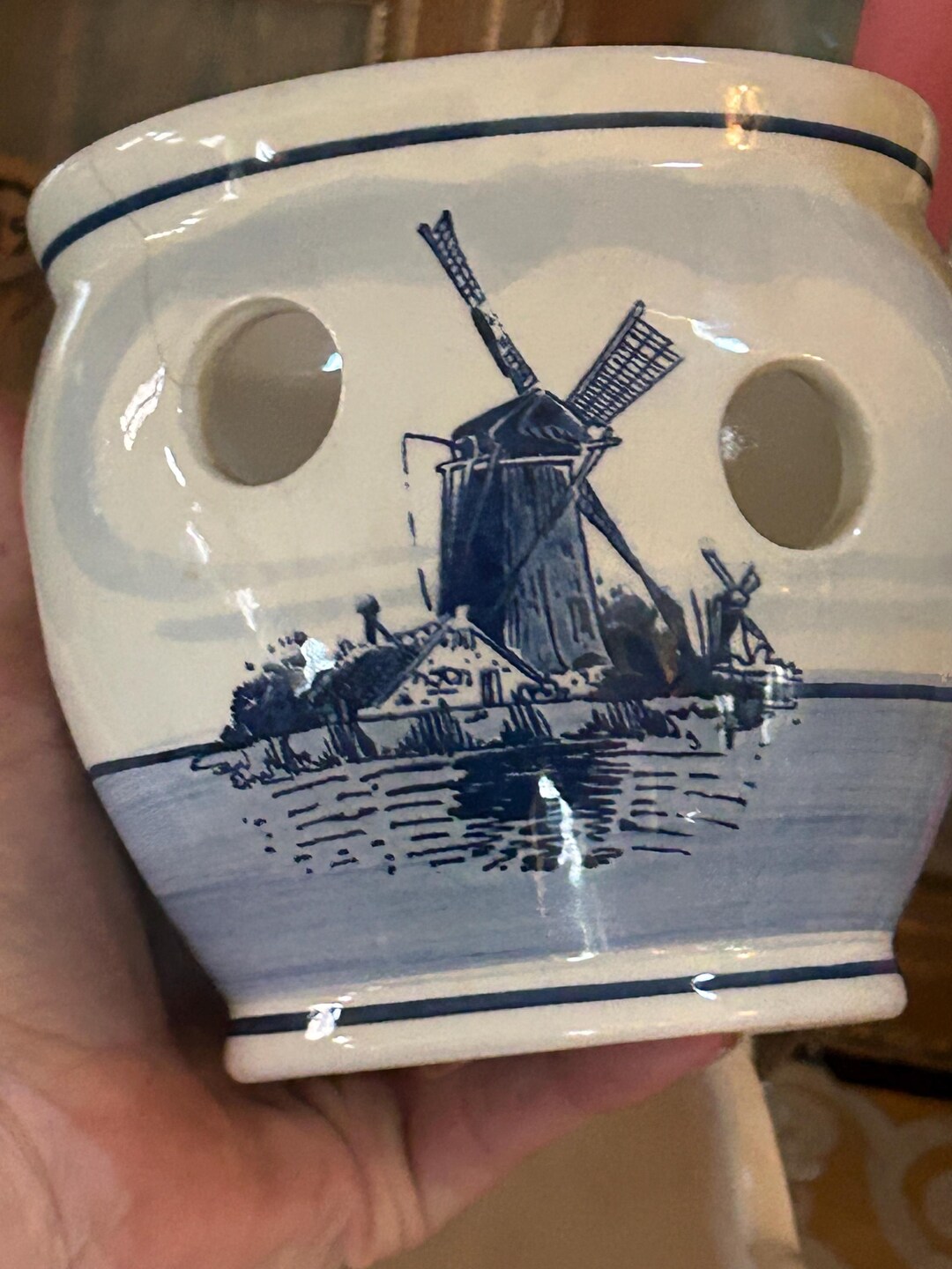 Delft Bulb Pot Delft Bulb Planter Blue Delft Crocus Planter Hand ...