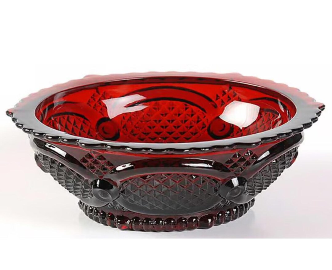 1876 Avon Cape Cod Small Ruby Red Dessert Bowls 1986- Sets of 6 Some ...