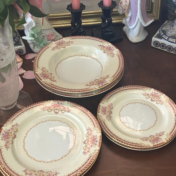 Noritake Red Bowls - Etsy