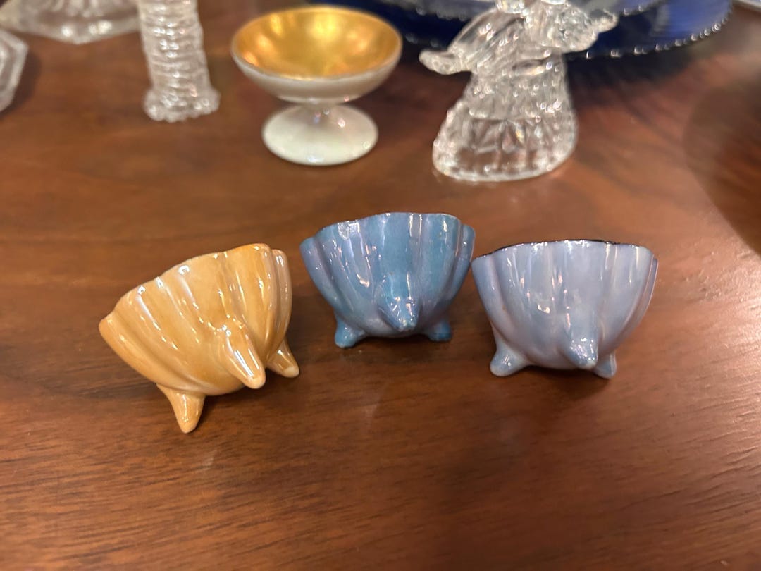 Lusterware Footed Salt Cellar/well - Japan Lustre Luster Scalloped ...