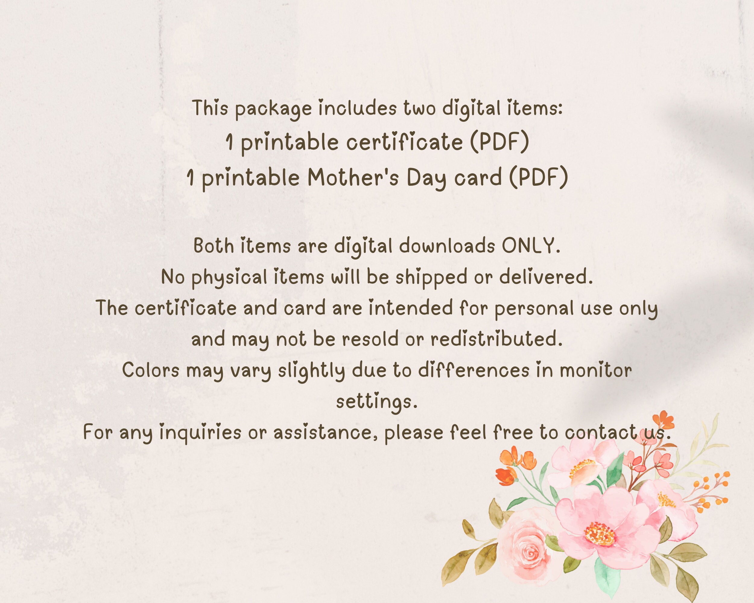 Printable Mother's Day Certificate of Appreciation, Unique Way to ...