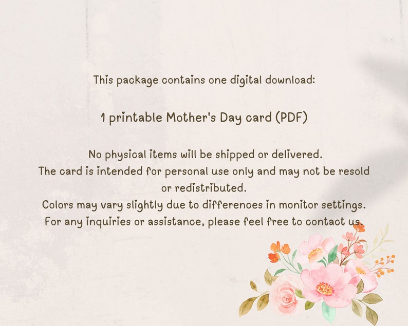 Mother's Day Card Printables, Heartfelt Wishes, Sweet Sentiments, Mom's ...