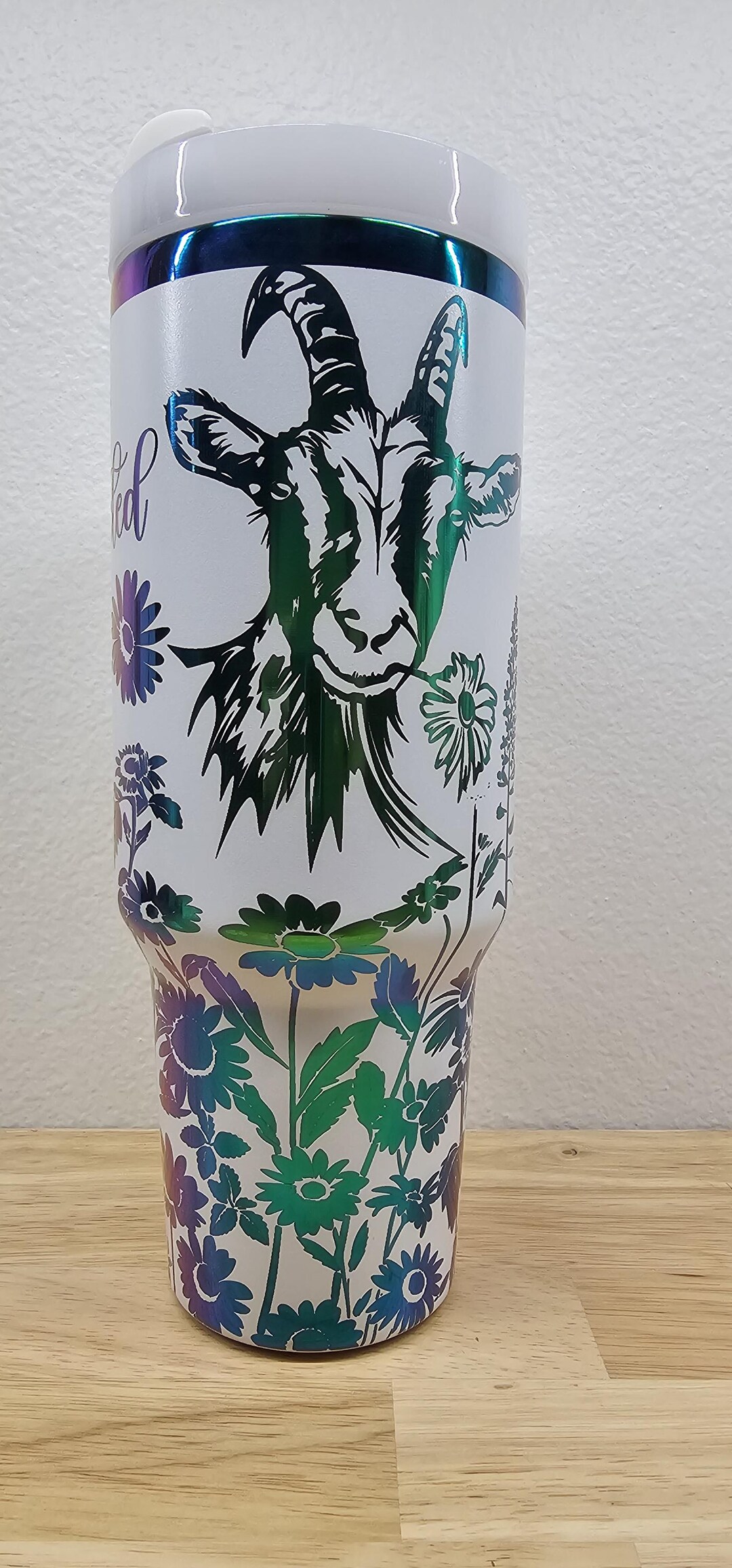 40oz Goats Laser Engraved Tumbler With Custom Name, Easily Distracted ...