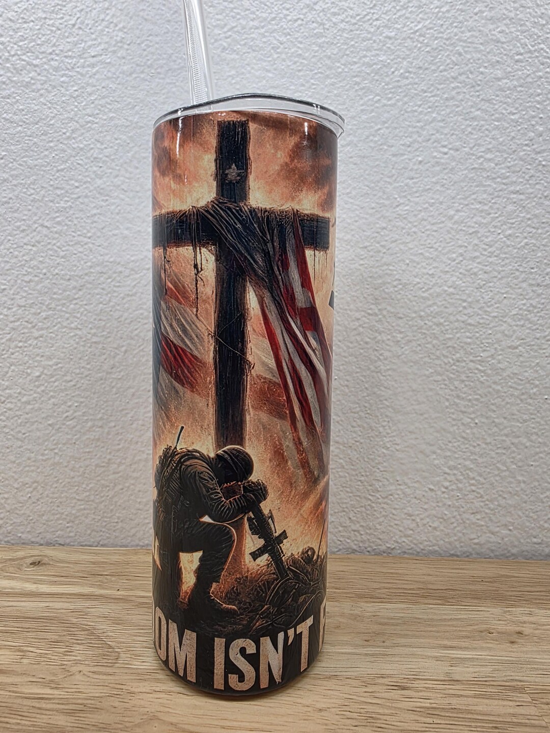 American Flag Tumbler: 20oz Stainless Steel Insulated Vetrin - Etsy