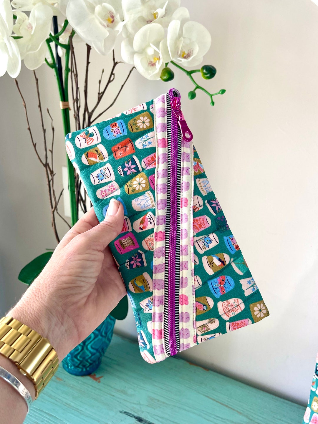 Handmade Hemingway Zipper Pouch With Zipper to Store Pencils or Small ...