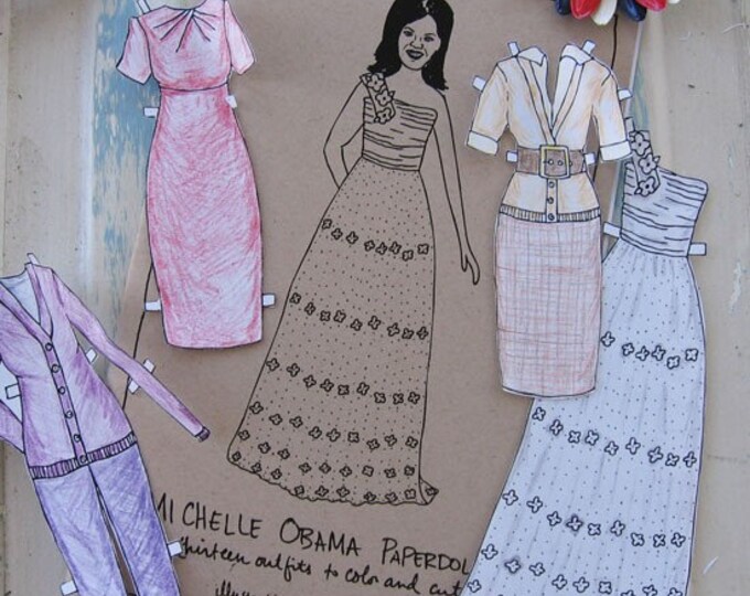 Michelle Obama Paper Dolls - Etsy