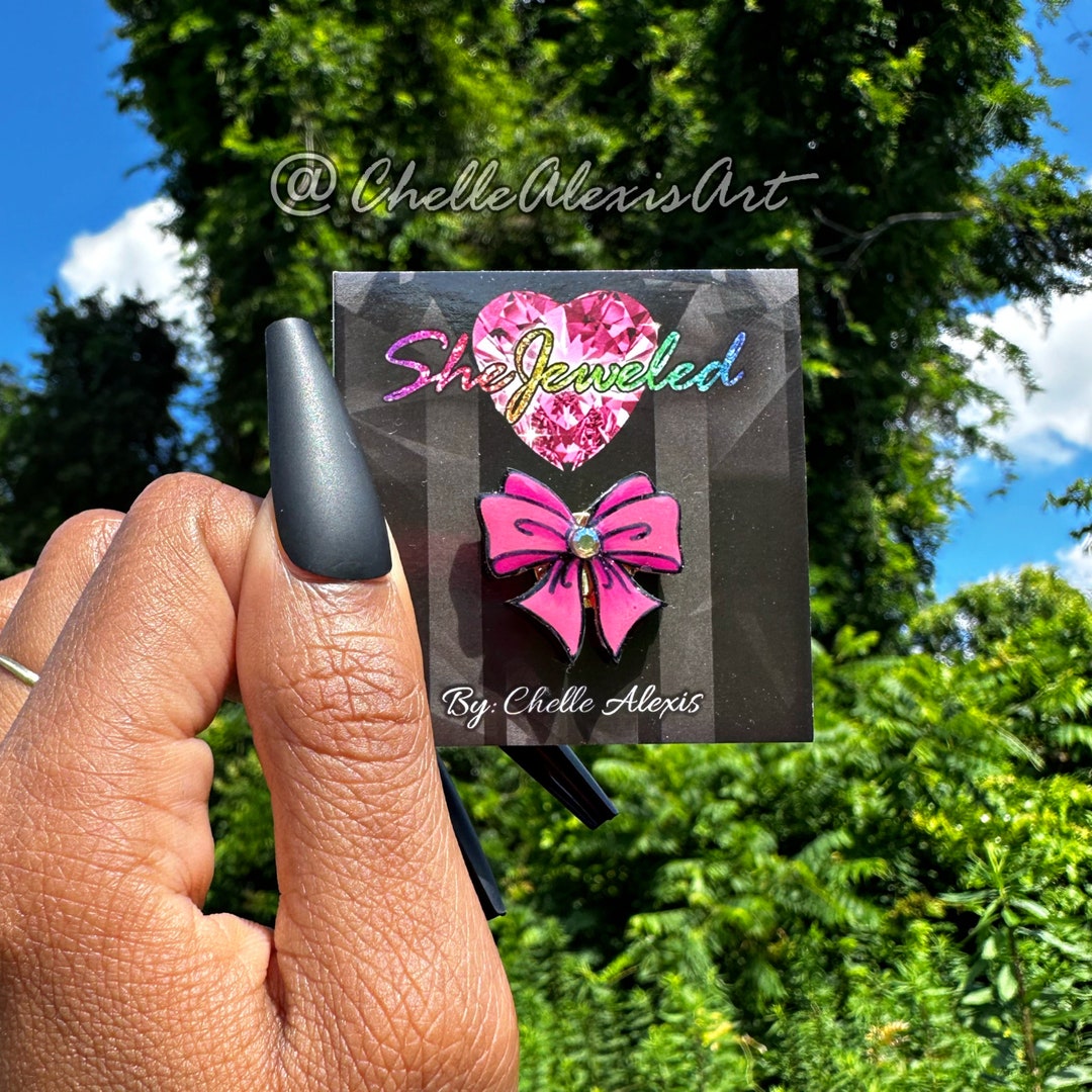 Pink Bow Handmade Lapel Pin Butterfly Clutch Tie Tacks - Etsy