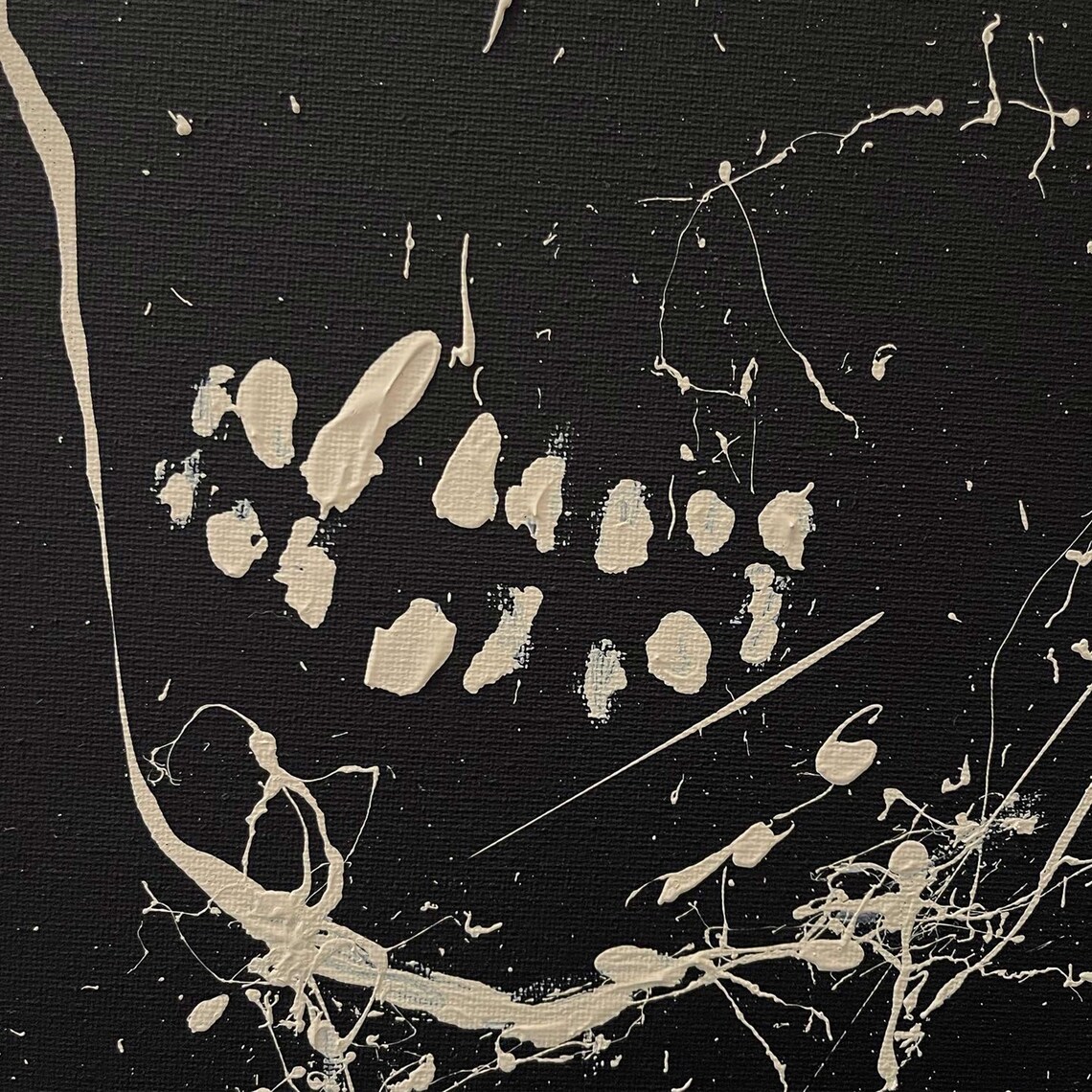 Skeleton | Original Abstract Splatter Painting. 1 of 1 Handmade Artwork ...