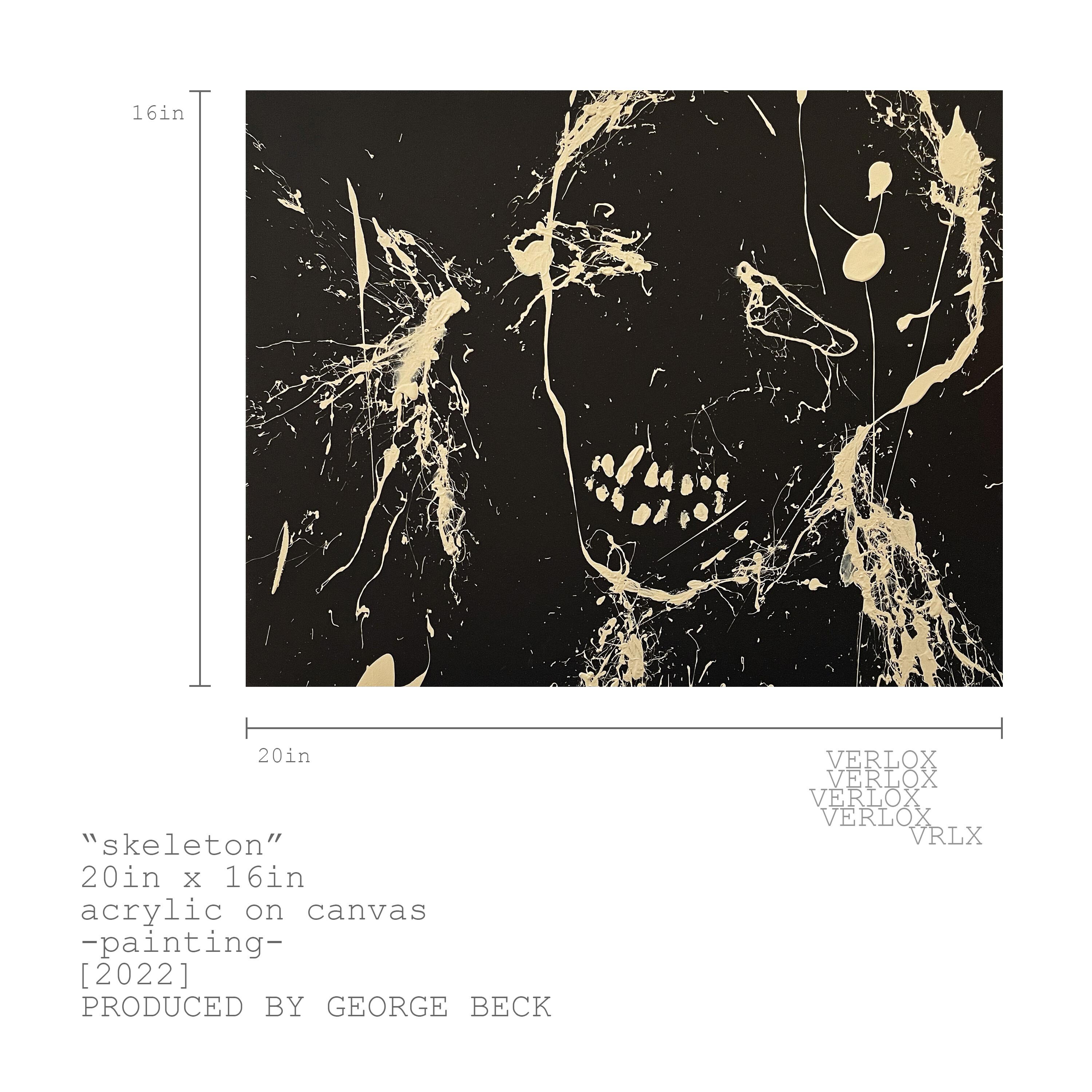 Skeleton | Original Abstract Splatter Painting. 1 of 1 Handmade Artwork ...