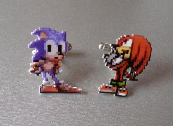 Buddies Sonic the Hedgehog and Knuckles Cufflinks | Etsy