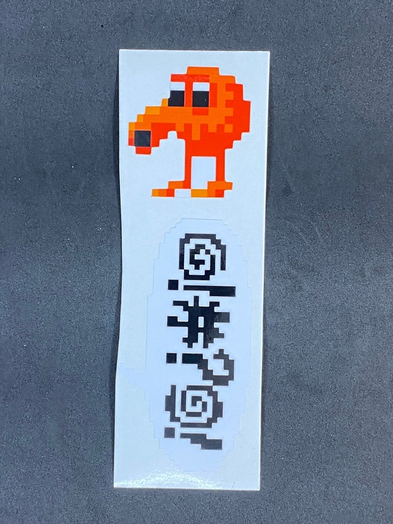 Q-Bert Pixelated Sticker Pack // Arcade Game Stickers // | Etsy
