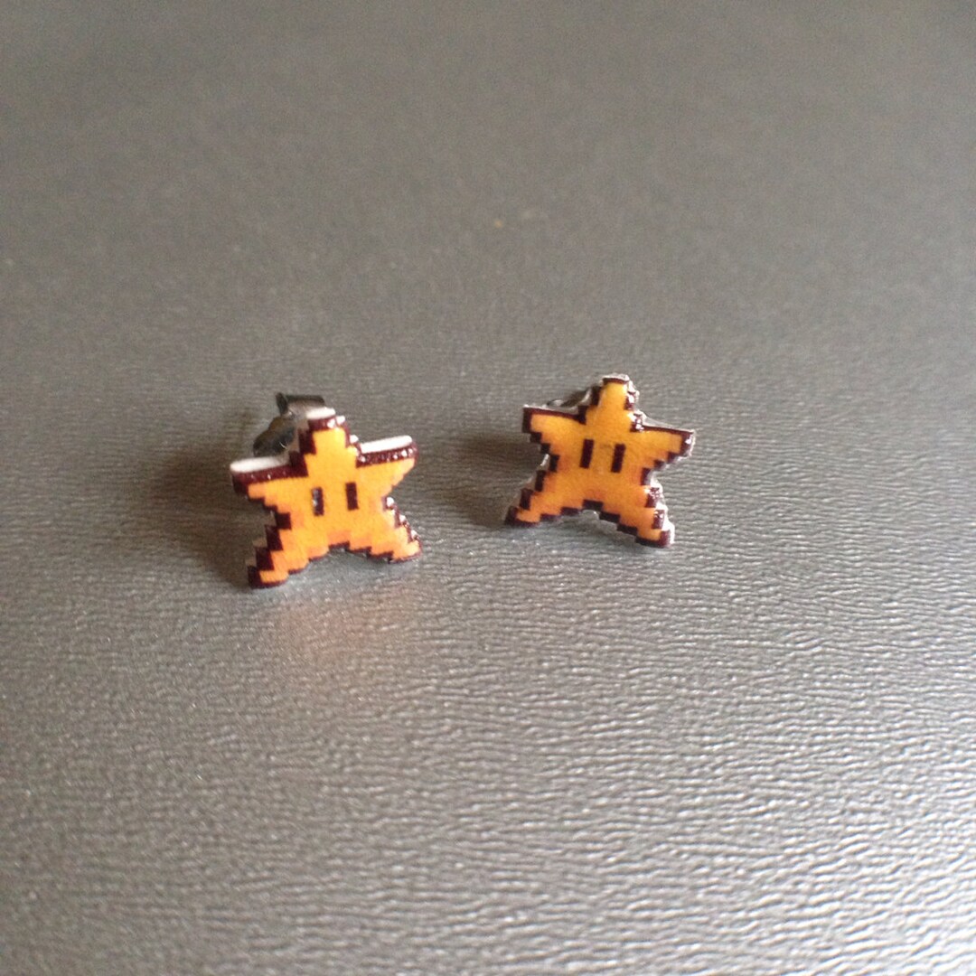 You're Invincible - Super Mario 3 Stud Earrings - Etsy