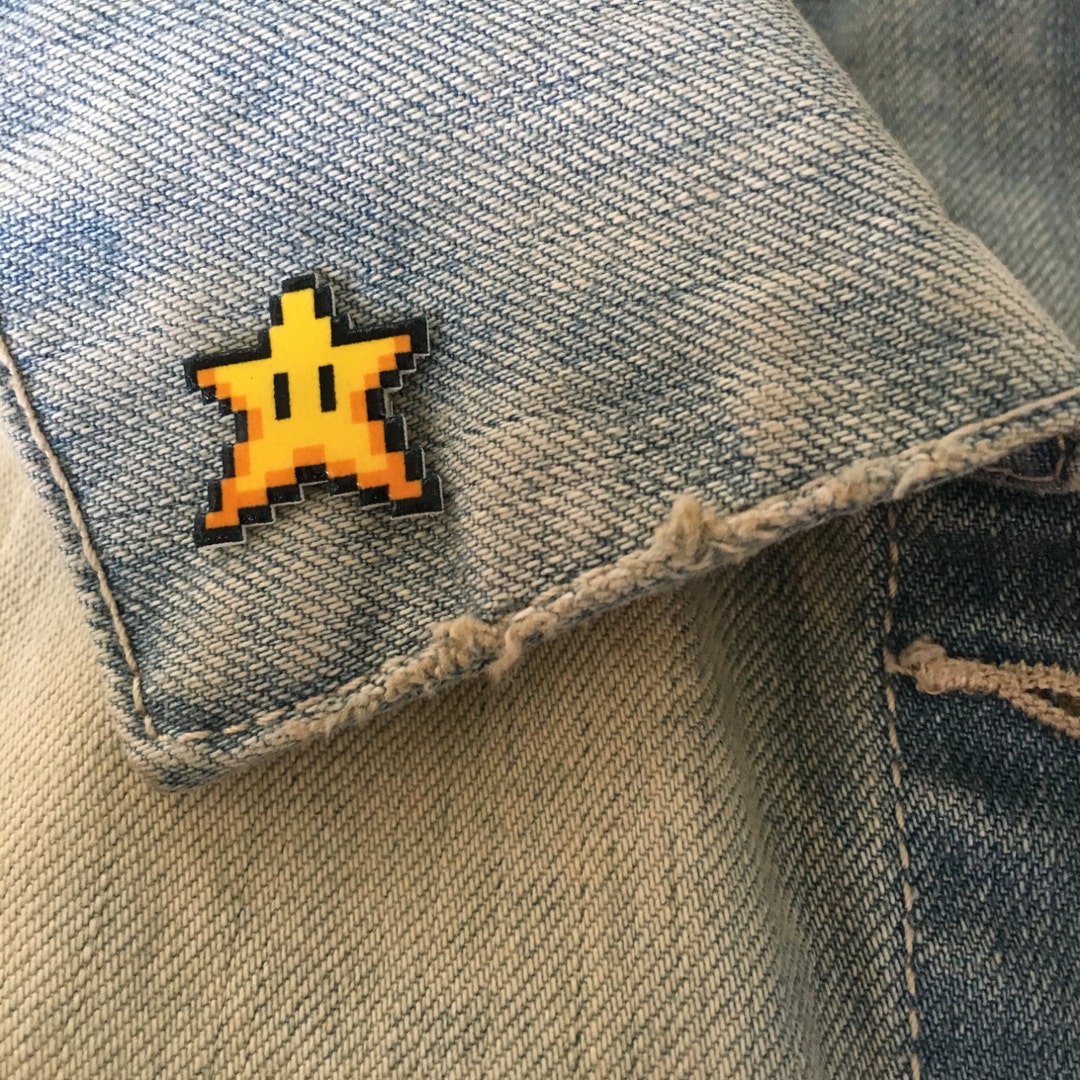 Super Mario 3 Invincible Star Pin // Nintendo Hat Pin // Tie Tack ...