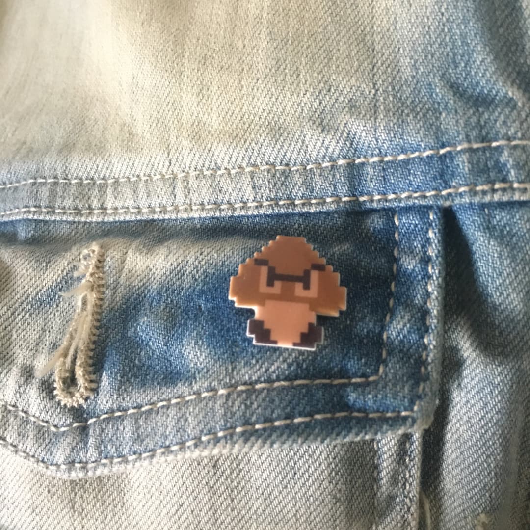 Super Mario Goomba Pin // Nintendo Hat Pin // Tie Tack // Retro Lapel ...