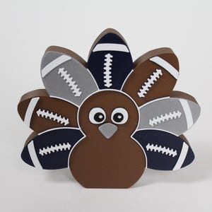 Customizable Football Turkey Decor | 3D Printed Thanksgiving & Game Day ...