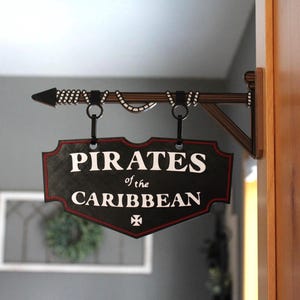 Pirates of the Caribbean Hanging Sign – Disney Ride-inspired Fan Art ...