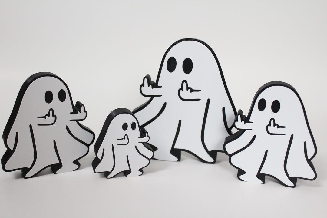 The Middle Finger Ghost - 3D Printed Halloween Decor - Etsy