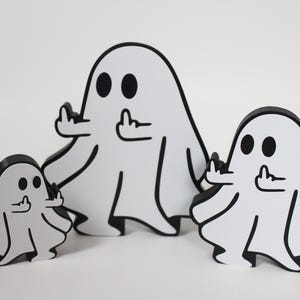 The Middle Finger Ghost - 3D Printed Halloween Decor - Etsy