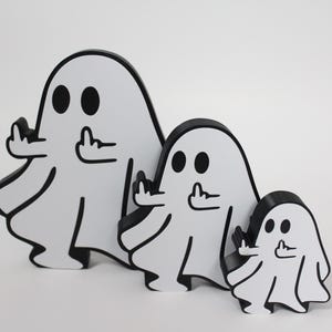 The Middle Finger Ghost - 3D Printed Halloween Decor - Etsy