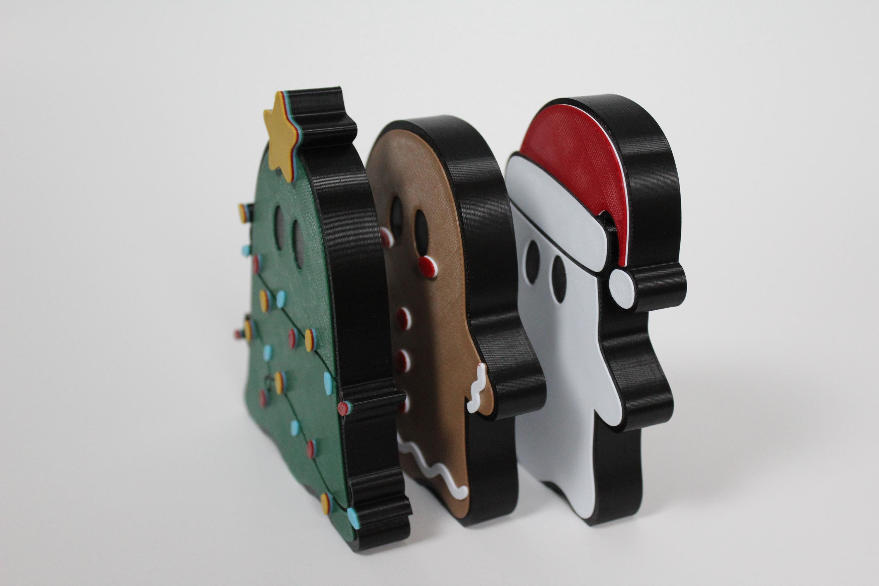 Christmas Ghosts | Tree, Santa Hat, and Gingerbread 3D Printed Holiday ...