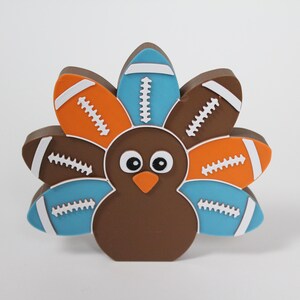 Customizable Football Turkey Decor | 3D Printed Thanksgiving & Game Day ...