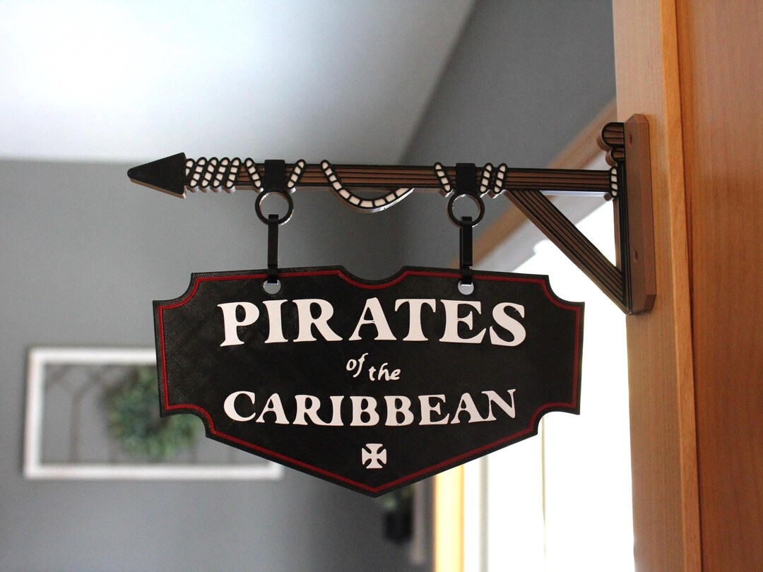 Pirates of the Caribbean Hanging Sign – Disney Ride-inspired Fan Art ...