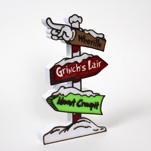 Holiday Direction Sign – Grnch’s Lair, Whovill & Mount Crumpit – Funny ...