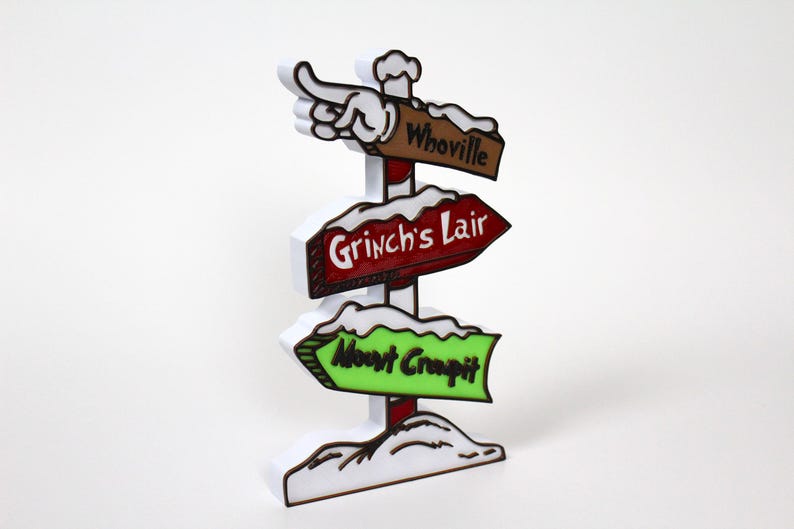 Holiday Direction Sign – Grnch’s Lair, Whovill & Mount Crumpit – Funny ...