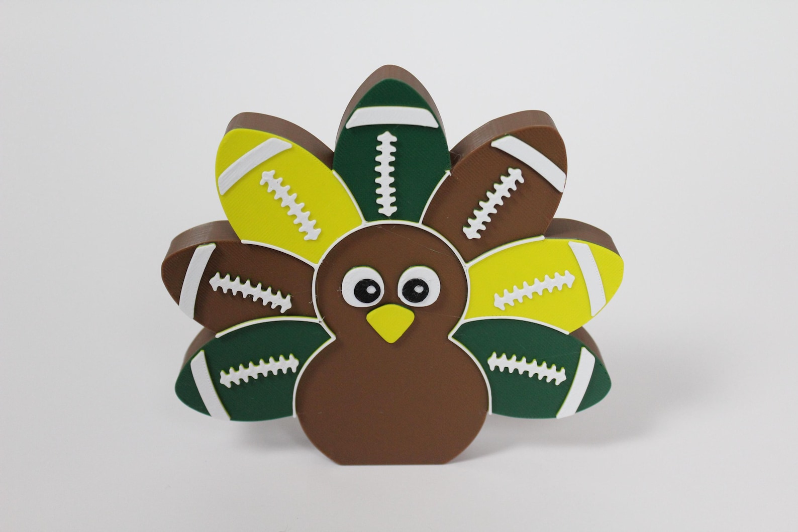Customizable Football Turkey Decor | 3D Printed Thanksgiving & Game Day ...