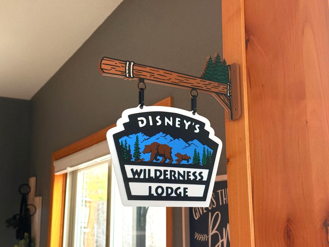 Wilderness Lodge Wall Hanging Sign | 3D Printed Disney Resort Inspired ...
