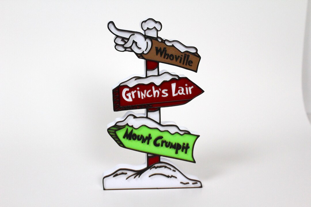Holiday Direction Sign – Grnch’s Lair, Whovill & Mount Crumpit – Funny ...