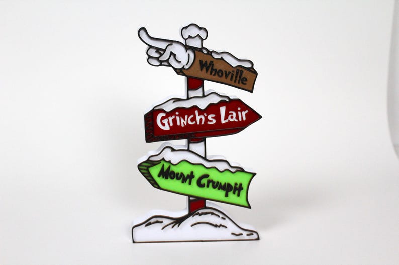 Holiday Direction Sign – Grnch’s Lair, Whovill & Mount Crumpit – Funny ...