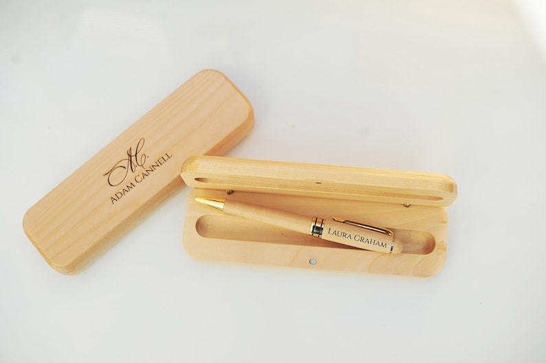 Engraved Pen and Case Set, Engraved Pen Set, Custom Wooden Pen ...