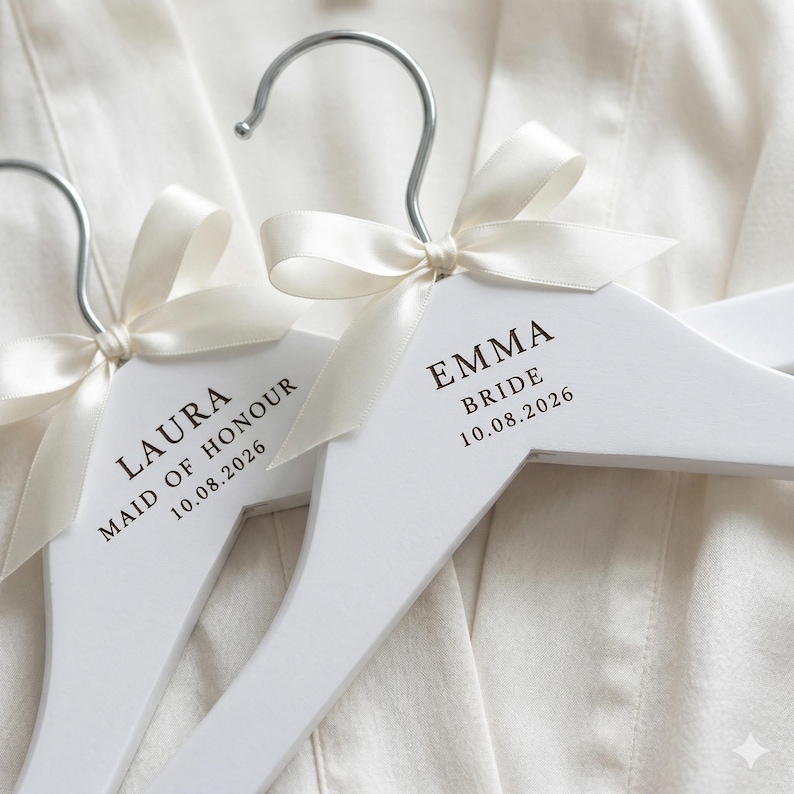 Engraved Wooden Wedding Dress Hanger, Personalised Bridal Keepsake ...