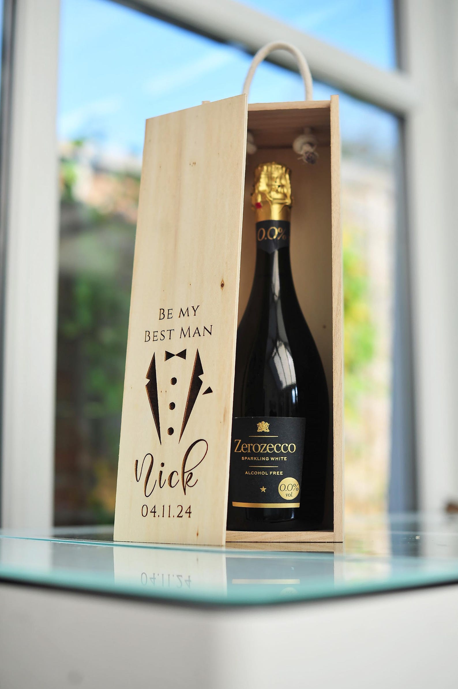 Engraved Wine Box, Wine Box With Personal Message, Personalised Wine ...