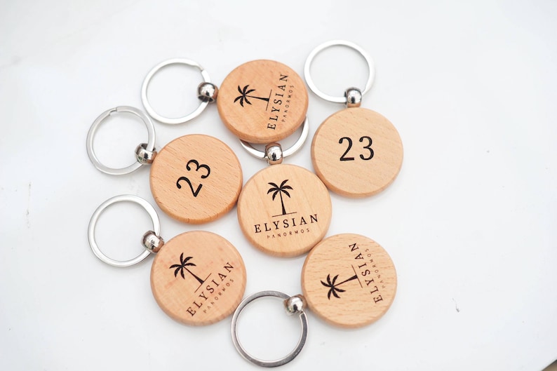 Airbnb Key Ring, Rental Keyring, Custom Logo Key Fob, Company Logo Key ...