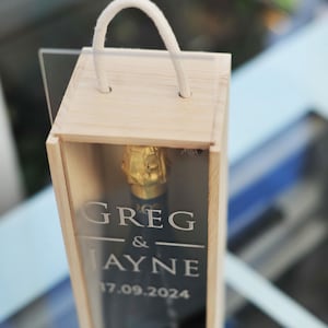 Engraved Wine Box, Wine Box With Personal Message, Personalised Wine ...