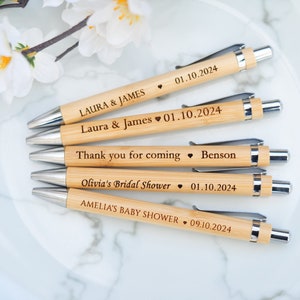 Engraved Pen, Bamboo Pen With Personal Message, Personalised Pen ...